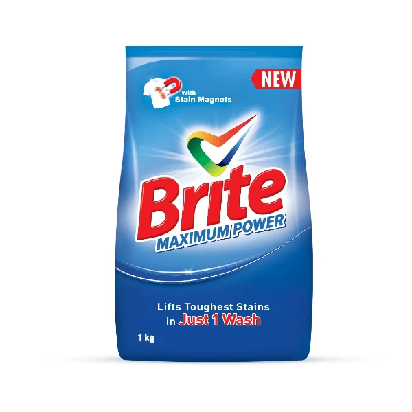 Brite Detergent Washing Powder - 1kg Pack - ASAN MART