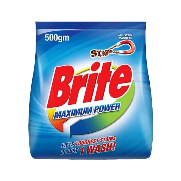 Brite Detergent Washing Powder - 500g Pack - ASAN MART
